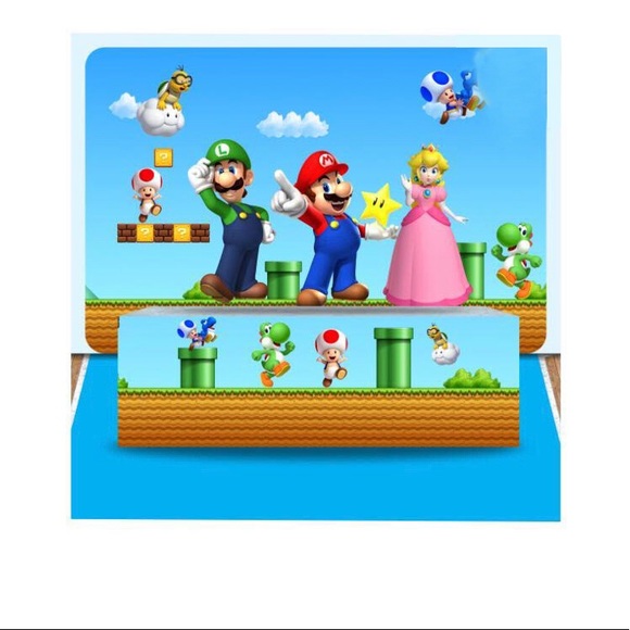 Party Supplies | Party Background Super Mario Bros Backdrop 8x 60 Inch ...